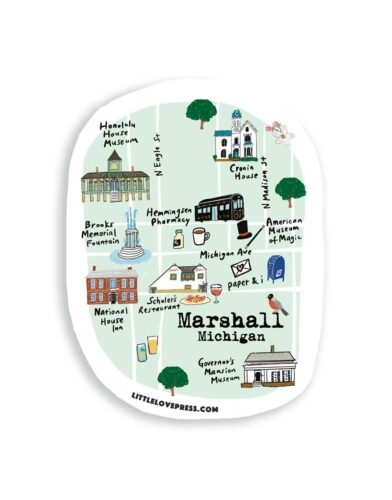 Custom City Map Sticker - Little Love Press